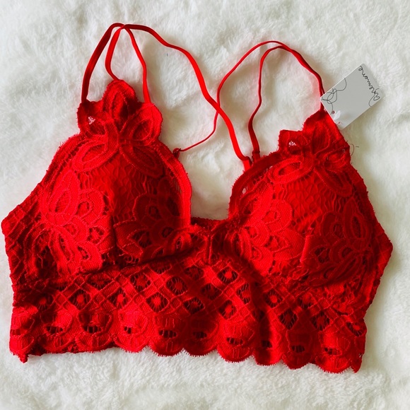 Anemone | Intimates & Sleepwear | Red Crochet Lace Bralette | Poshmark